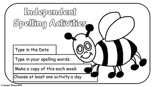 Independent Spelling Activities | Teaching Resources