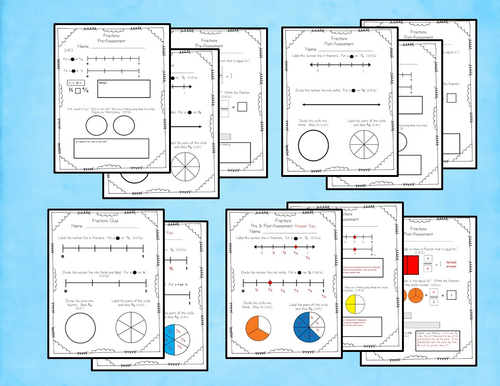 3rd Grade Fraction Assessments | Teaching Resources