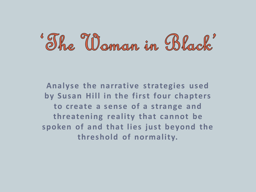 The Woman in Black (novel) | Teaching Resources