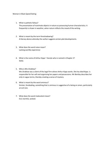 The Woman in Black (novel) | Teaching Resources