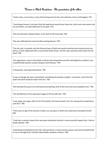 The Woman in Black (novel) | Teaching Resources