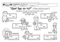 FRENCH - Y3/4-ABOUT YOU: How old are you?/ Quel âge as-tu? / Revision ...