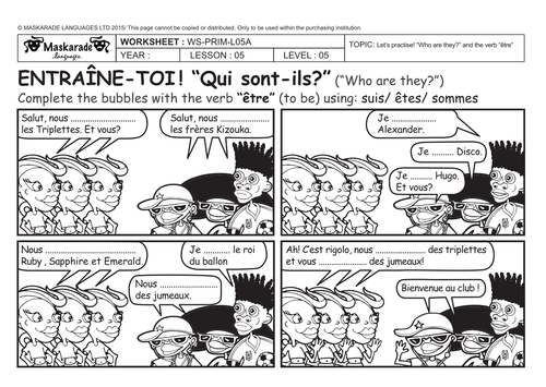 FRENCH -Y4/5-ABOUT YOU: Who are you?/ Qui es-tu?/ How old are you ...