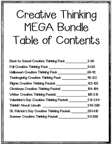 Creative Thinking Pack MEGA BUNDLE! | Teaching Resources