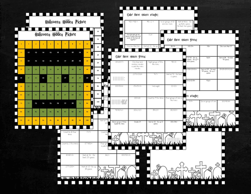 Halloween Hundred Chart Hidden Picture | Teaching Resources