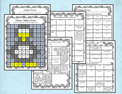Winter Hundred Chart Hidden Picture | Teaching Resources