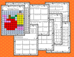 Fall Hundred Chart Hidden Picture K-1 | Teaching Resources