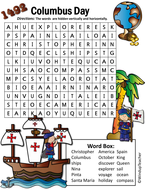 Columbus Day Word Search *Easy | Teaching Resources