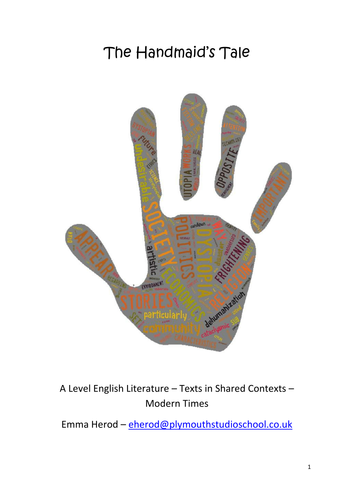 The Handmaid's Tale complete booklet | Teaching Resources