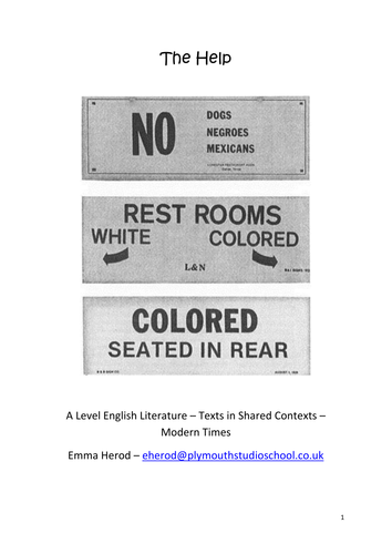 The Help booklet | Teaching Resources