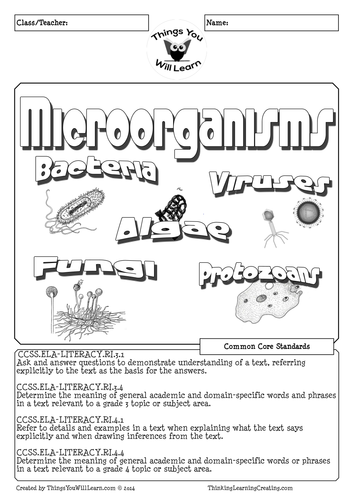 Microorganisms Reading Activity Pack | Teaching Resources