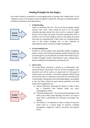 Reading strategies for KS3 & EAL | Teaching Resources