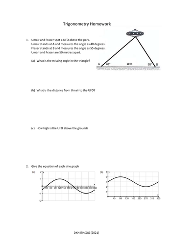 National 5 / GCSE - Trigonometry Revision | Teaching Resources