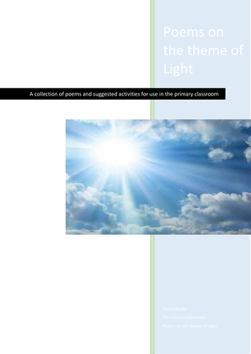 Poems and activities on the theme of light for primary school ...