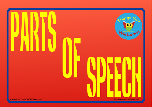 Parts of Speech Posters (Red) | Teaching Resources