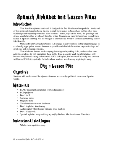 Spanish Alphabet Unit | Teaching Resources