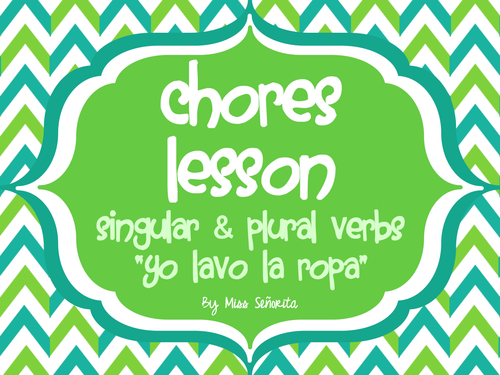 Spanish Chores Lesson | Teaching Resources