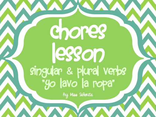 Spanish Chores Lesson | Teaching Resources