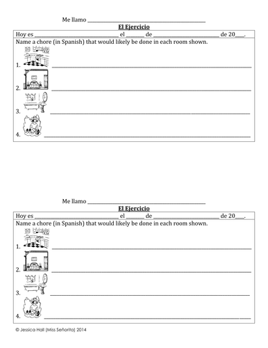 Spanish Chores Lesson | Teaching Resources