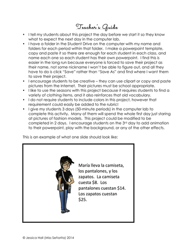 Spanish Clothing Fashion Magazine Project | Teaching Resources