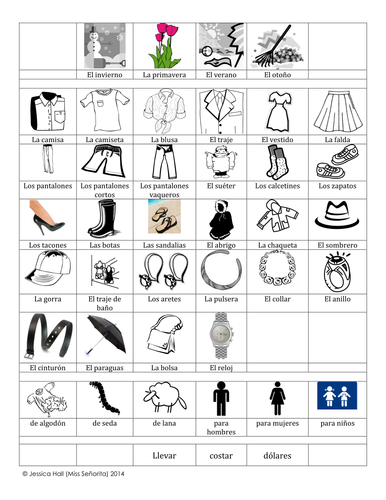 Spanish Clothing Fashion Magazine Project | Teaching Resources