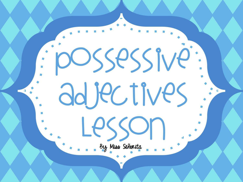 Spanish Possessive Adjectives Lesson | Teaching Resources