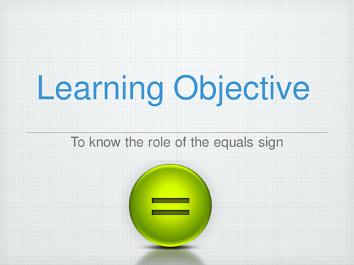 Understanding the role of the equals sign / Missing Number / Box ...