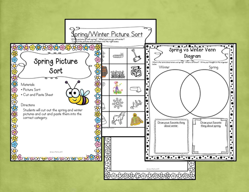 Spring Vs. Winter Season Sort | Teaching Resources