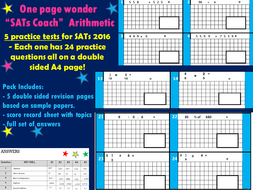 SATs Revision Practice Tests - Arithmetic - KS2 Maths - "One Page ...