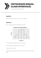 Histograms (Equal Class Intervals) - Complete Lesson | Teaching Resources