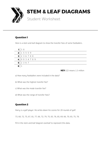 Stem & Leaf Diagrams - Complete Lesson | Teaching Resources