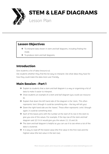 Stem & Leaf Diagrams - Complete Lesson by tomotoole - Teaching ...