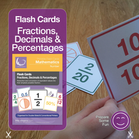 Fraction, Decimals and Percentages Flash Cards by LittleStreams - UK ...