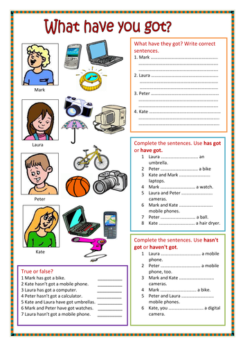 Have got, has got | Teaching Resources