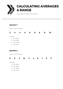 Averages & Range - Complete Unit of Work by tomotoole - UK Teaching ...