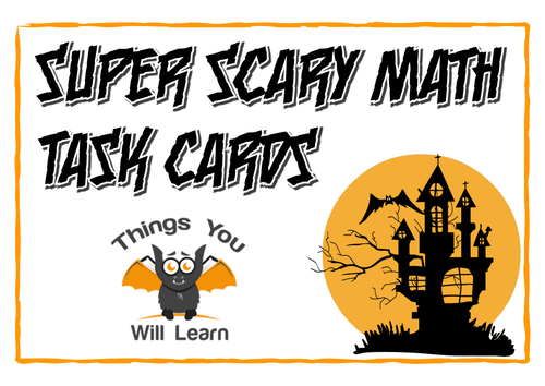 Halloween Math Word Problem Task Cards (Super Scary) | Teaching Resources