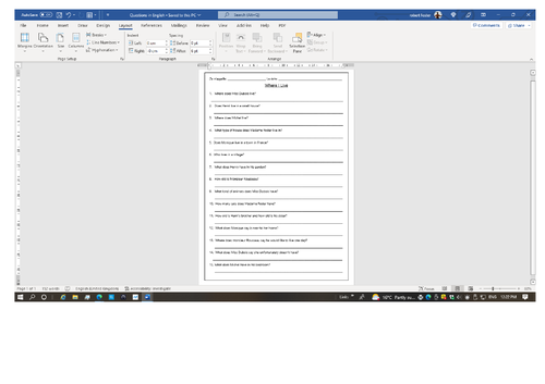 FRENCH - Where I live - Où j'habite - Revision - Worksheets | Teaching ...
