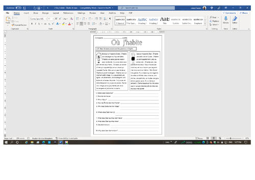 FRENCH - Where I live - Où j'habite - Revision - Worksheets | Teaching ...