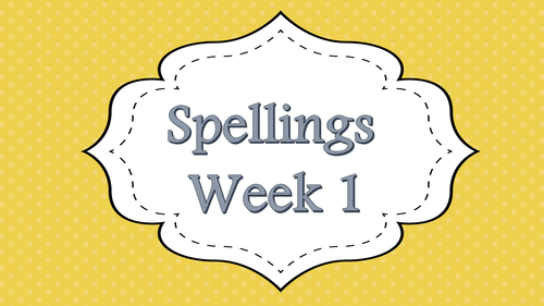 Sample New Curriculum Weekly Spelling Year 3 and 4 Activity | Teaching ...