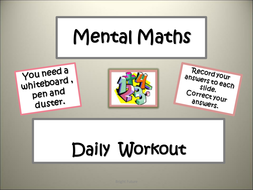 Mental Maths Workout- Starters and Plenaries | Teaching Resources