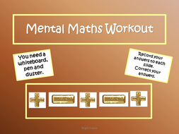 Mental Maths Workout- Starters and Plenaries | Teaching Resources