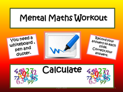 Mental Maths Workout- Starters and Plenaries | Teaching Resources