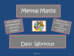 Mental Maths Workout- Starters and Plenaries | Teaching Resources