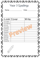 New Curriculum Year 3 & 4 Spelling words, activities and assessments ...