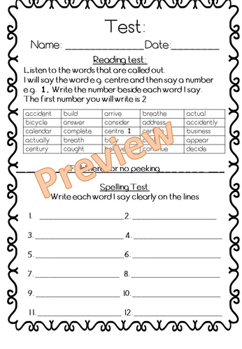 New Curriculum Year 3 & 4 Spelling words, activities and assessments ...
