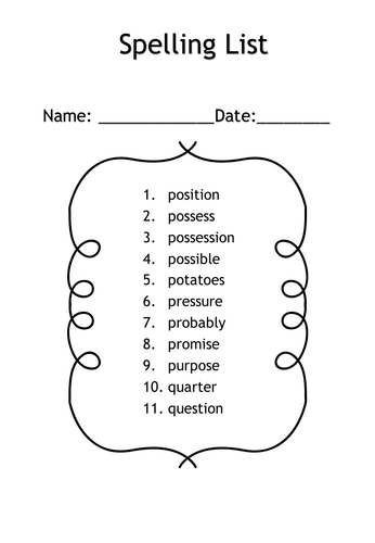 New Curriculum Year 3 & 4 Spelling words, activities and assessments ...