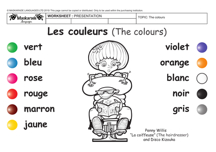 FRENCH-Y4/5-AT SCHOOL- Les couleurs/ Colours by maskaradelanguages - UK ...