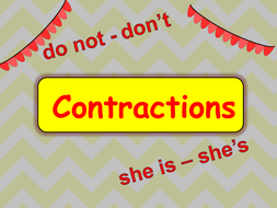 Contractions - English Activity Pack and Presentation. | Teaching Resources