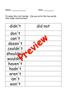 Contractions - English Activity Pack and Presentation. | Teaching Resources