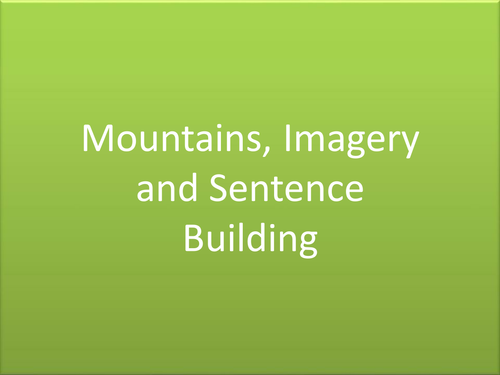 Mountain Sentence Builder | Teaching Resources